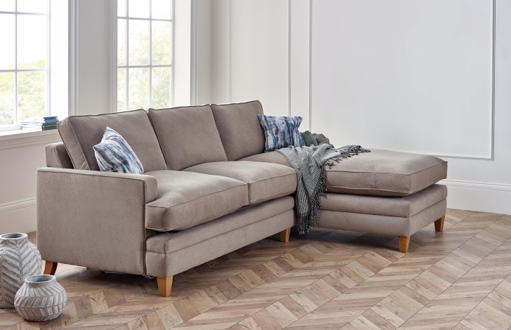 2.5 x Chaise Corner Sofa | Everest Right Hand Fabric Chaise | Fabric ...