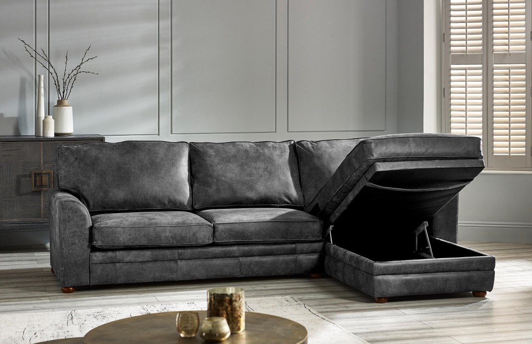 Liberty Leather Chaise Sofa | Leather Chaise Sofas