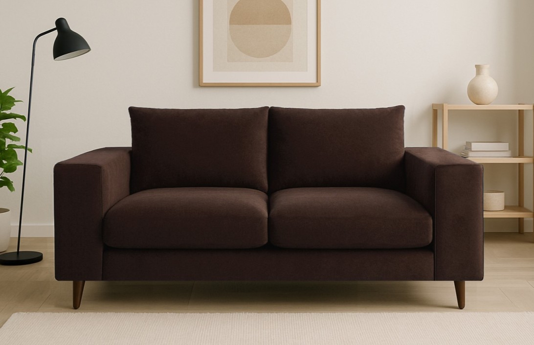 3.5 Seater | Wentworth Brown Fabric Sofa | The English Sofa Company